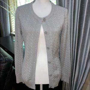 Laura Scott | Sweaters | Laura Scot Sparkly Grey Cardigan | Poshmark